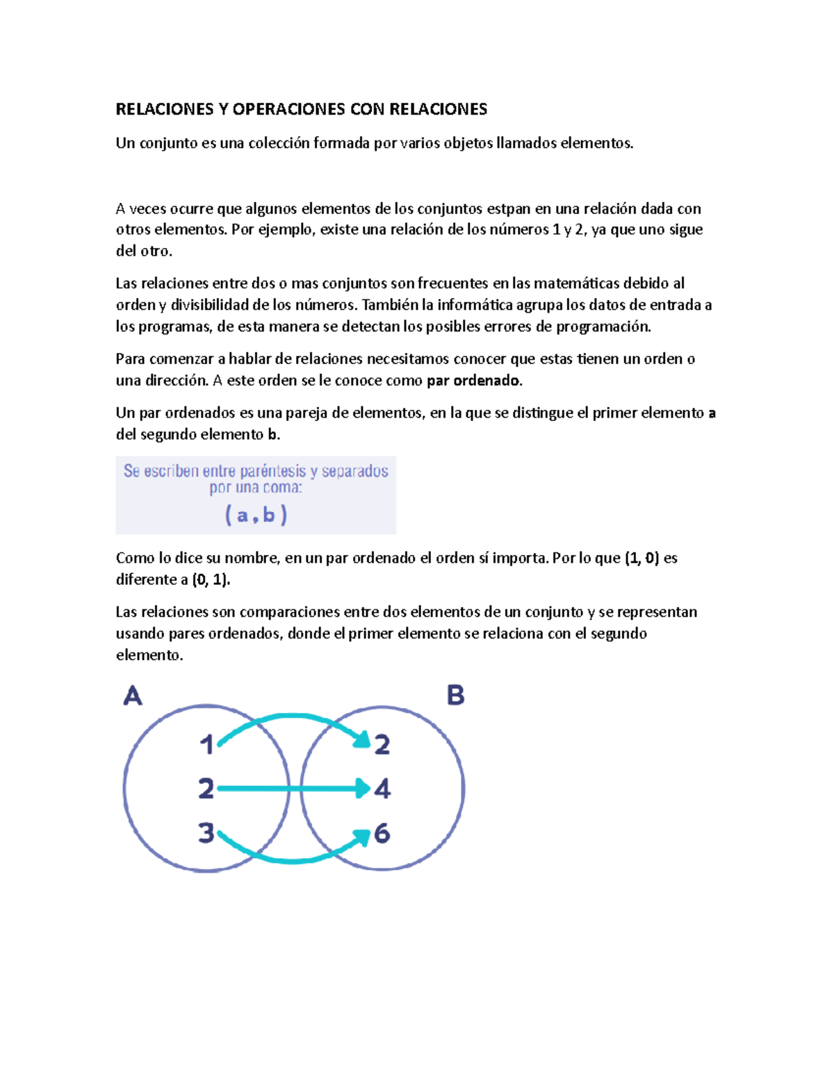 Relaciones Y Operaciones CON Relaciones - RELACIONES Y OPERACIONES CON ...