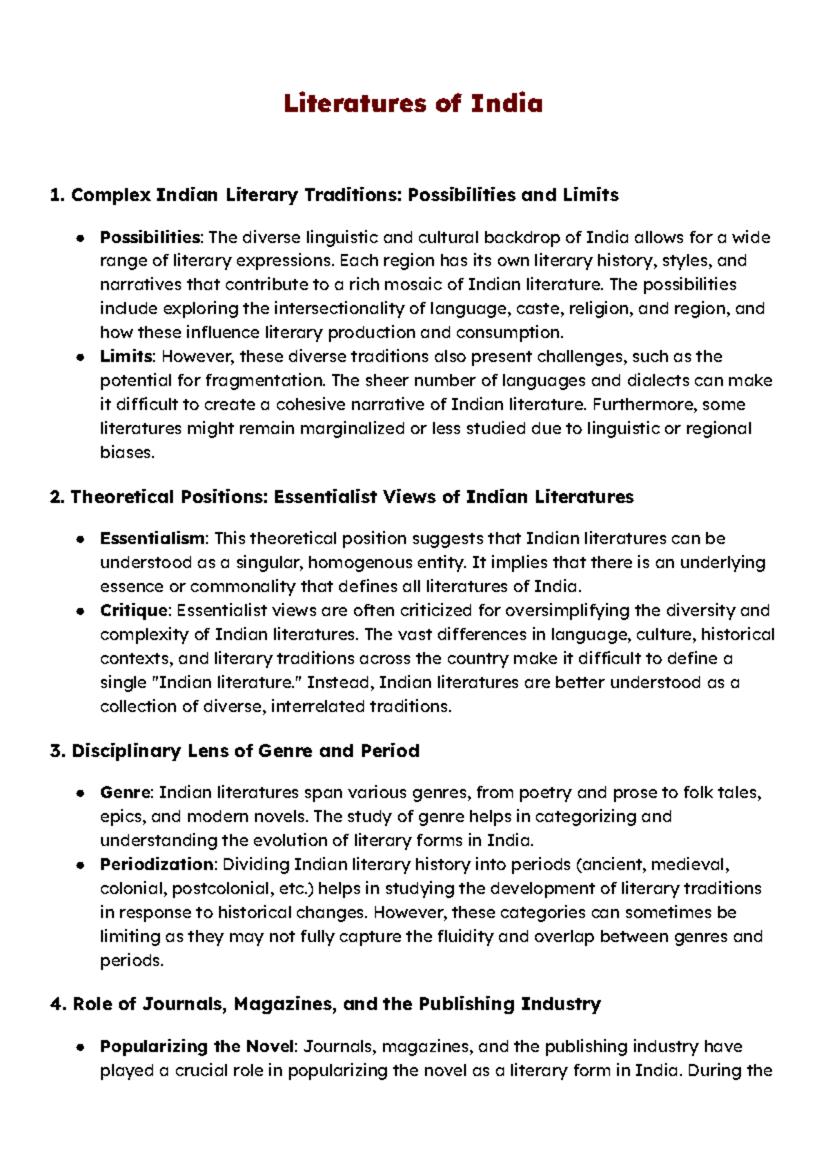 Literatures of India - Complex Indian Literary Traditions ...