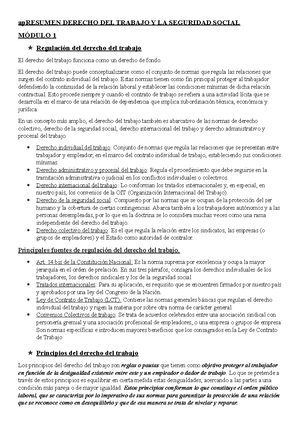 Material de lectura 3 Mundo del trabajo - Mundo del trabajo, derechos ...