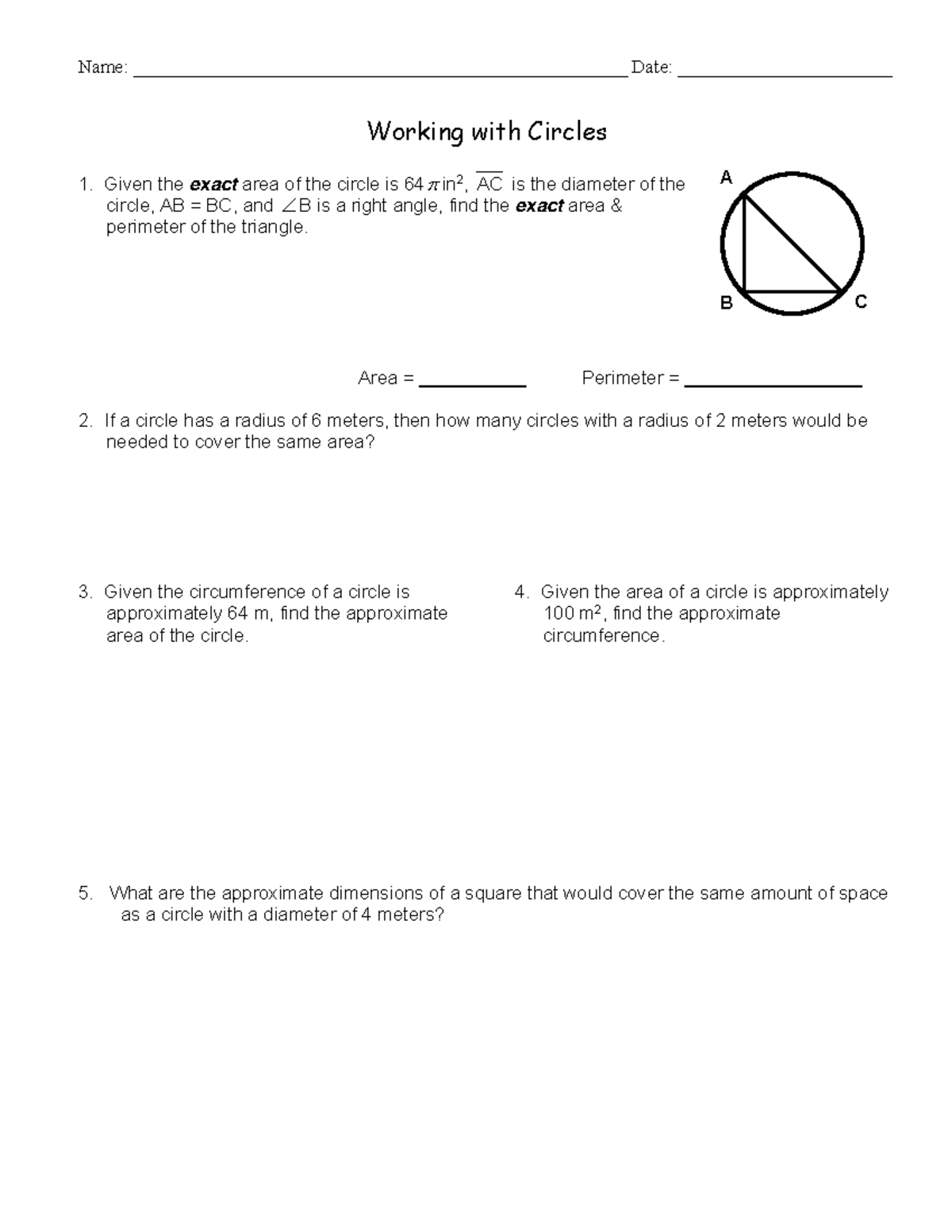 5 - Working with Circles - Name ...