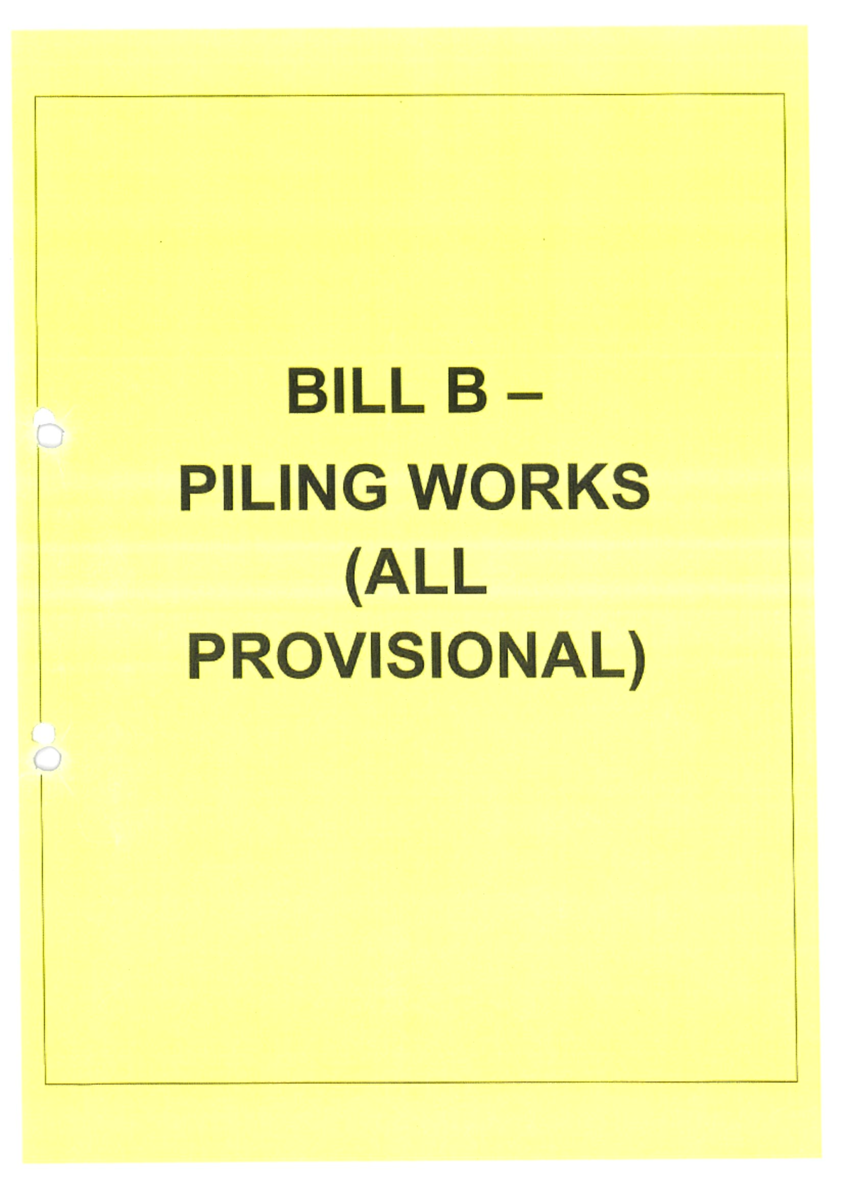 03 Bill B - Piling Works SK Pulau Redang - BILL B PILING WORKS (ALL ...