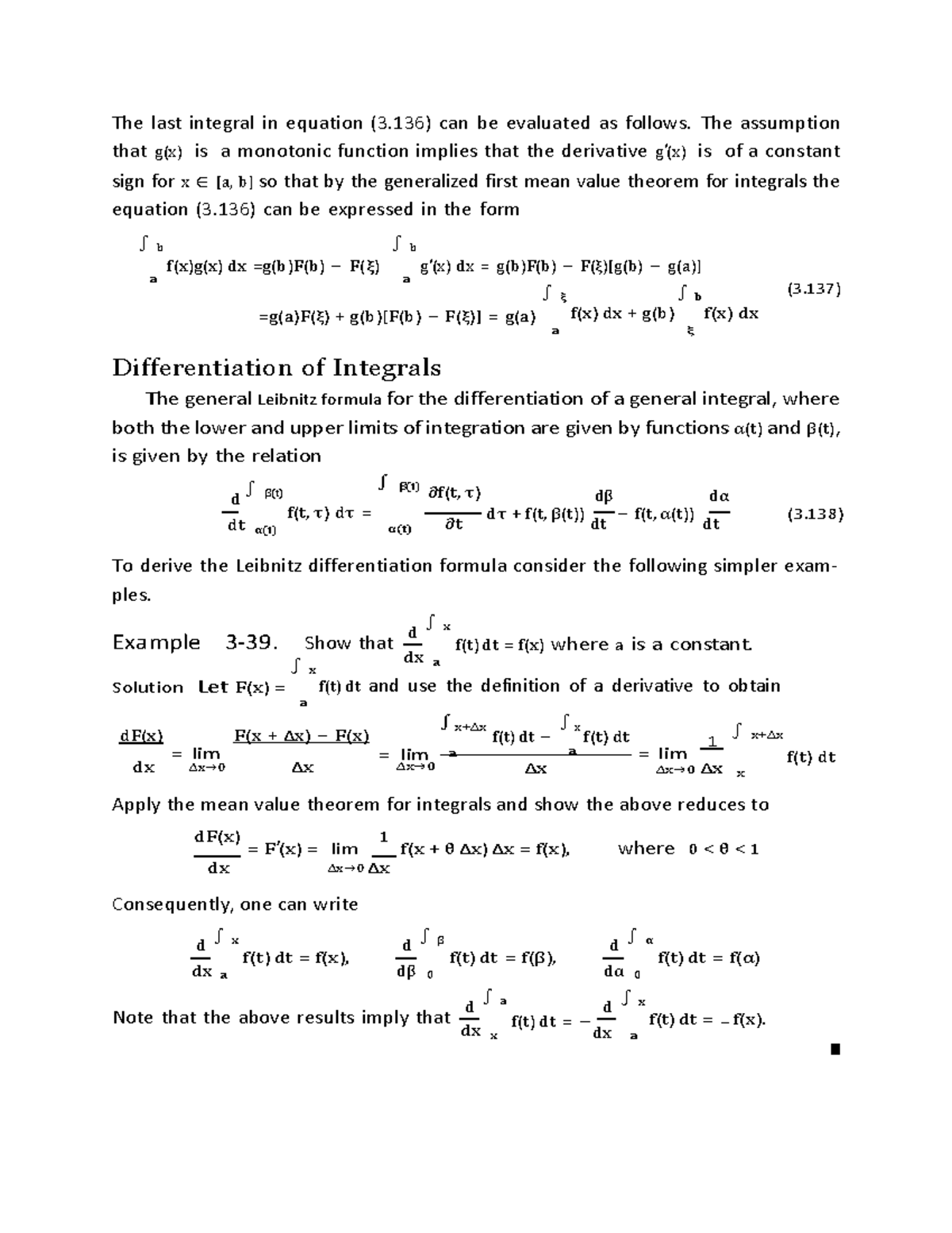 Integral Calculus-10 - Learning - − The last integral in equation (3 ...