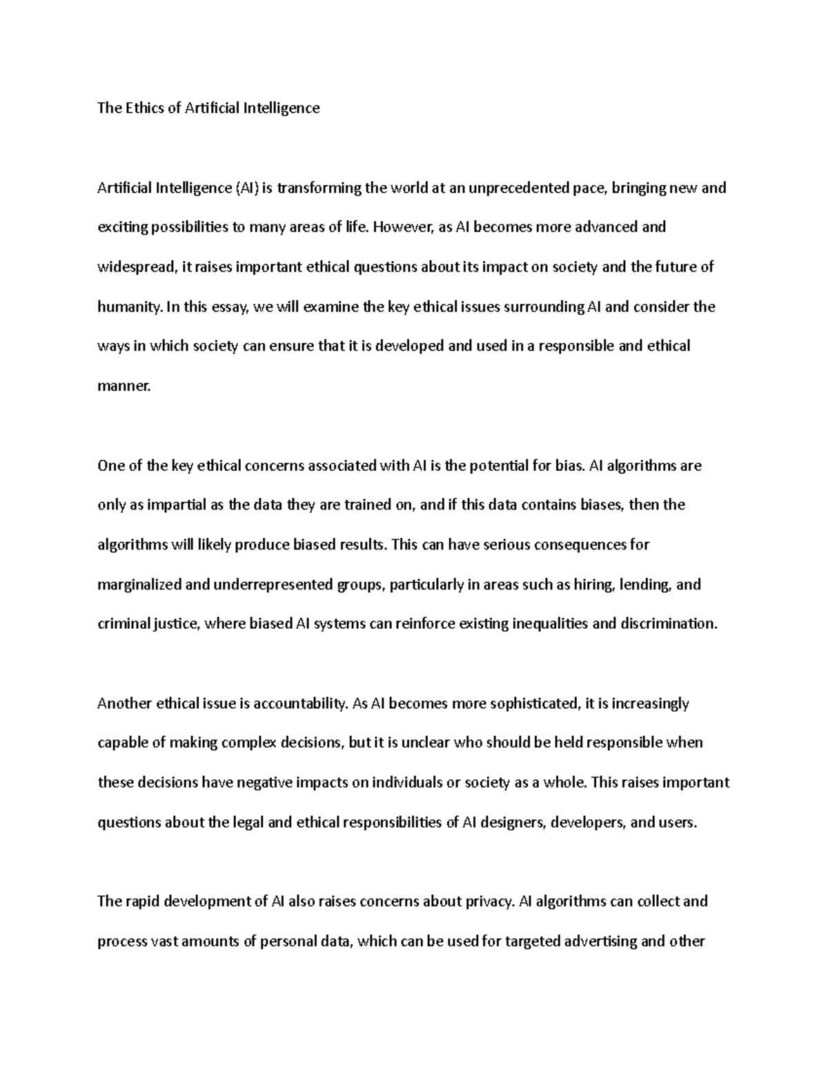 The Ethics of Artificial Intelligence - The Ethics of Artificial ...