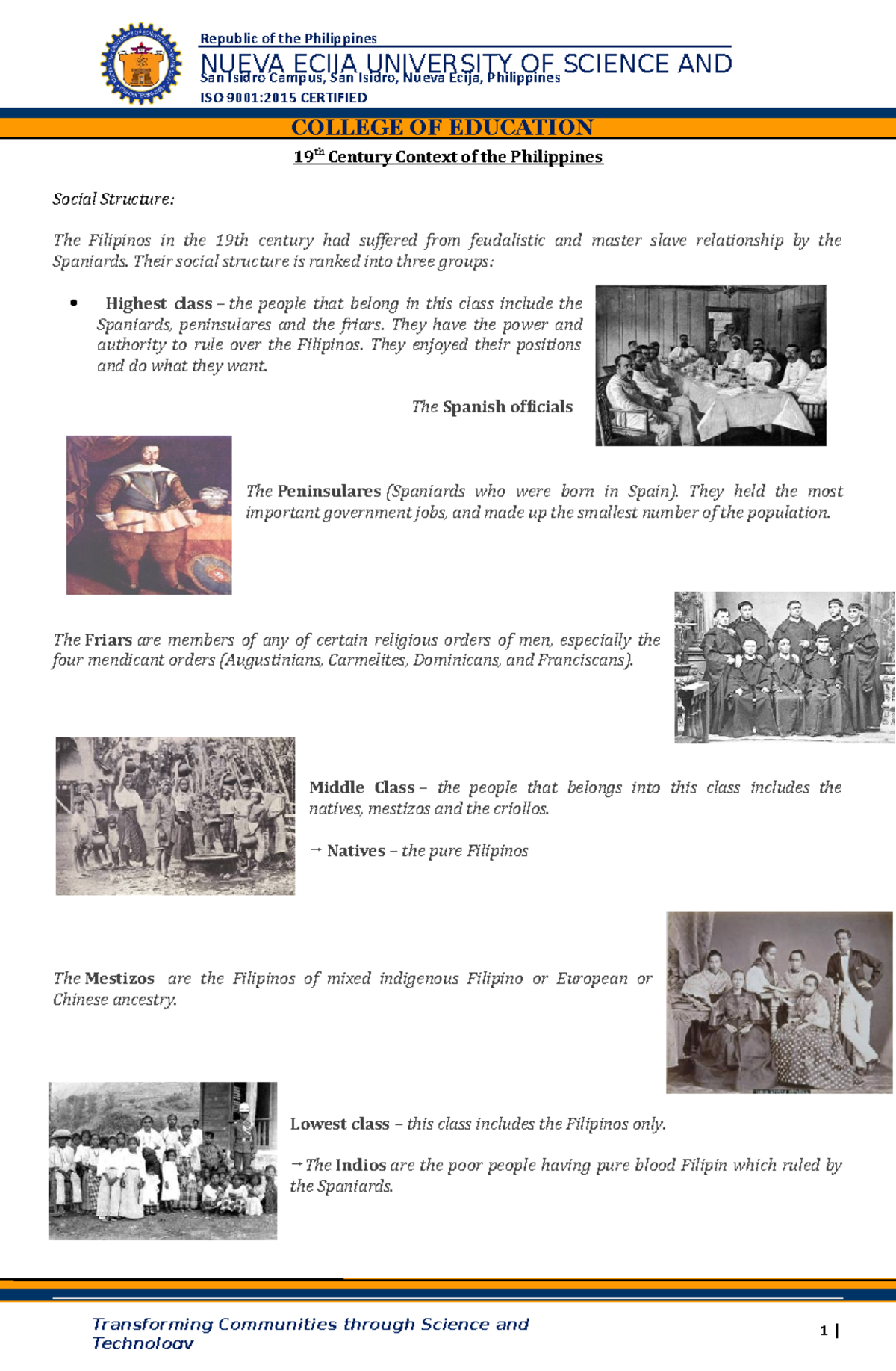 Context of Education during 19th Century - 19 th Century Context of the ...