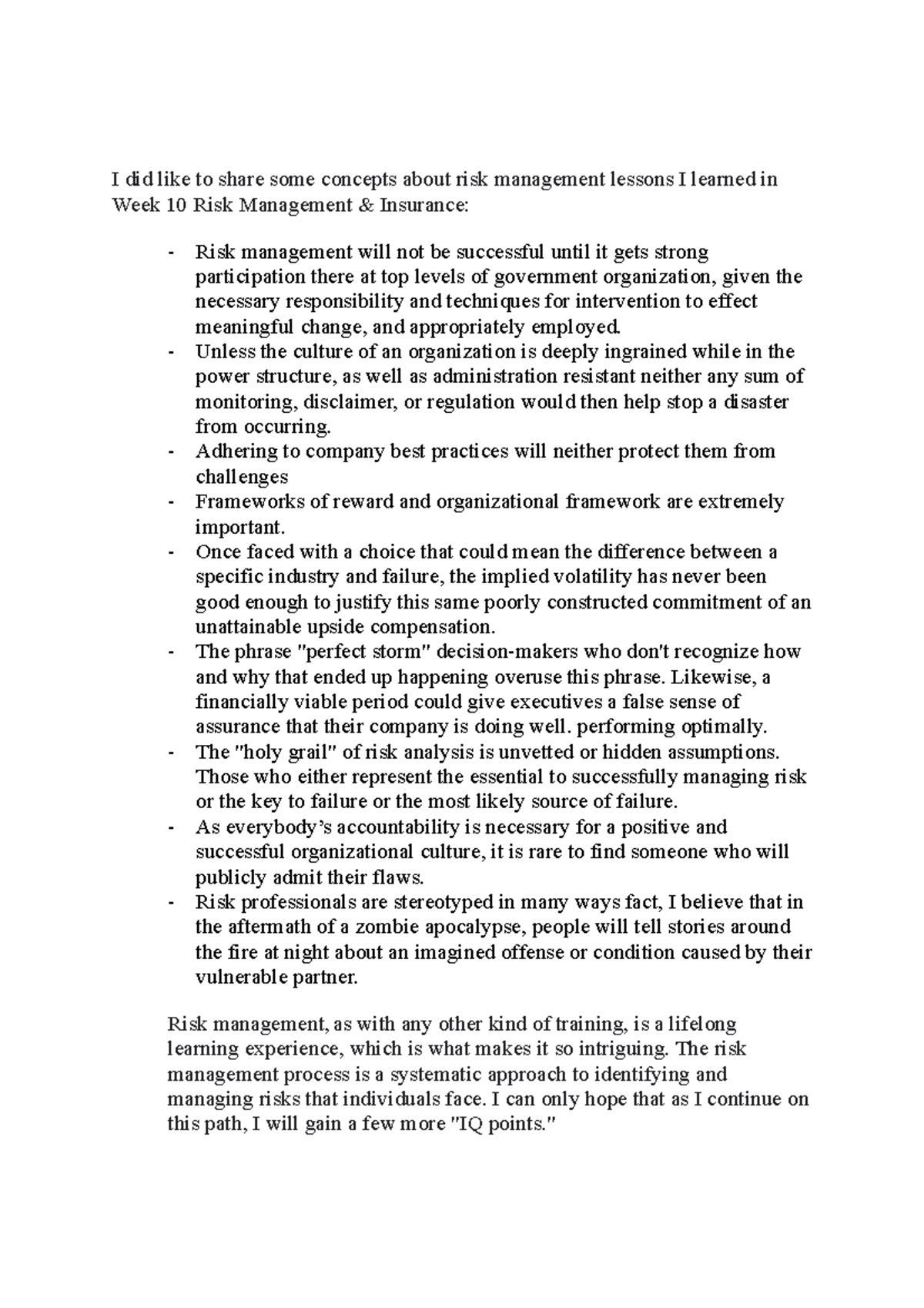 Reflective Summary 4,2022 - I did like to share some concepts about ...