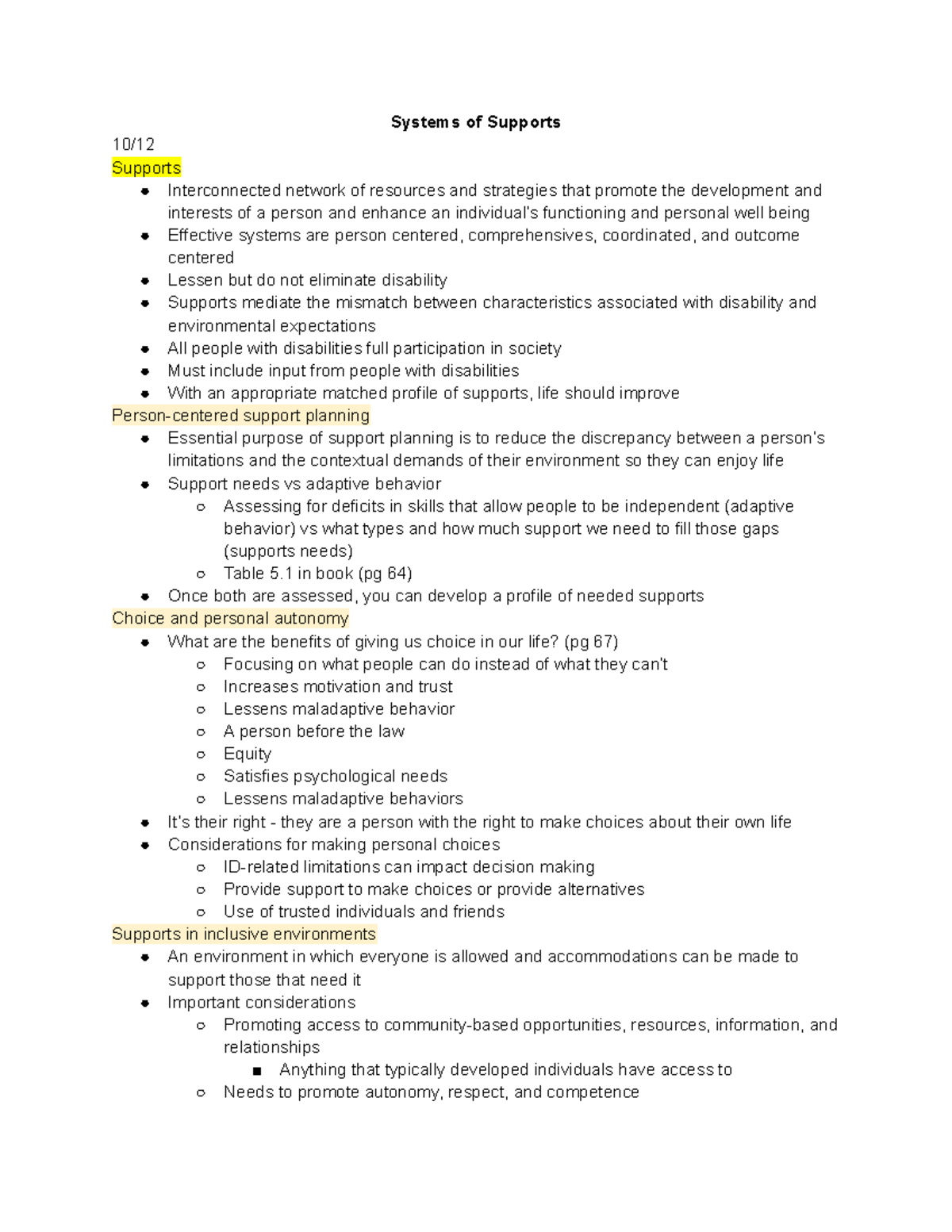 Systems of Supports - Tara Clapp Fall 2022 - Systems of Supports 10 ...