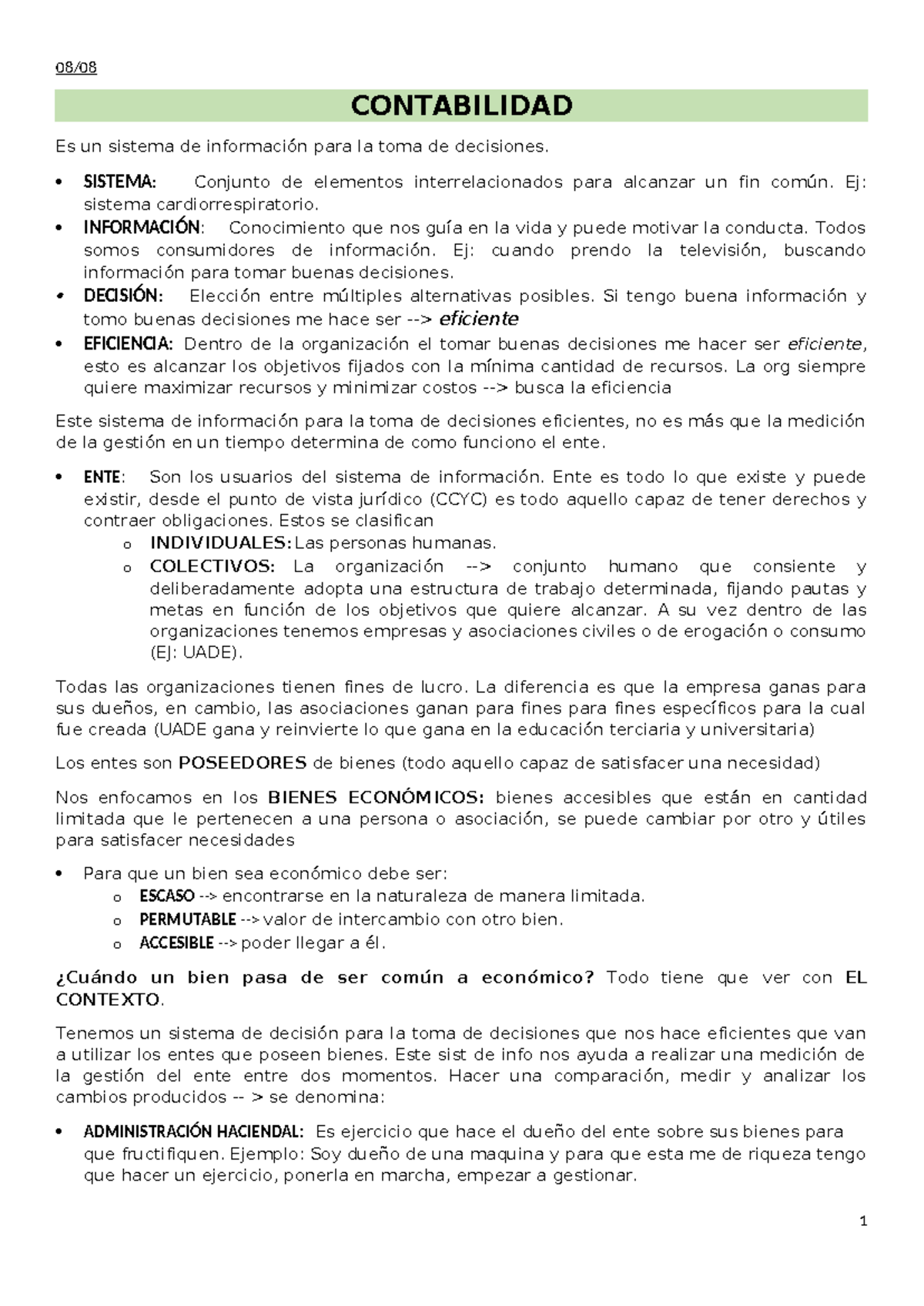 Contabilidad (Recuperado automáticamente) - ####### 08/ CONTABILIDAD ####### Es un sistema de ...