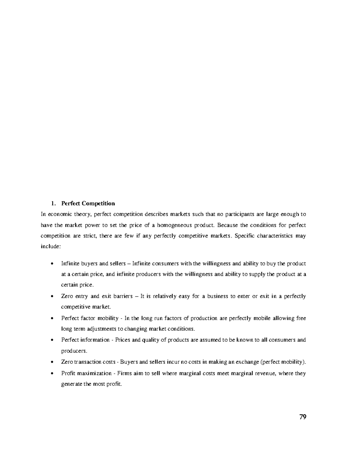 Markets - good for revision - Perfect Competition In economic theory ...