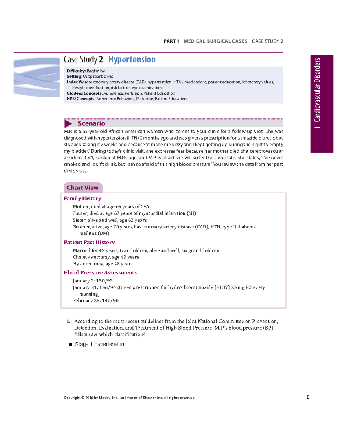 Case Study 2 Hypertension - Case Study 2 Hypertension Difficulty ...