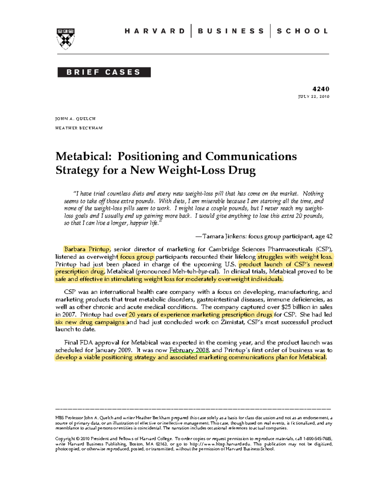 Metabical Case - Tim Silk - - Studocu