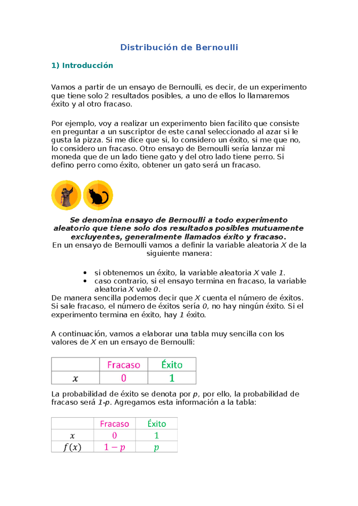 Distribución de Bernoulli - Distribución de Bernoulli Introducción ...