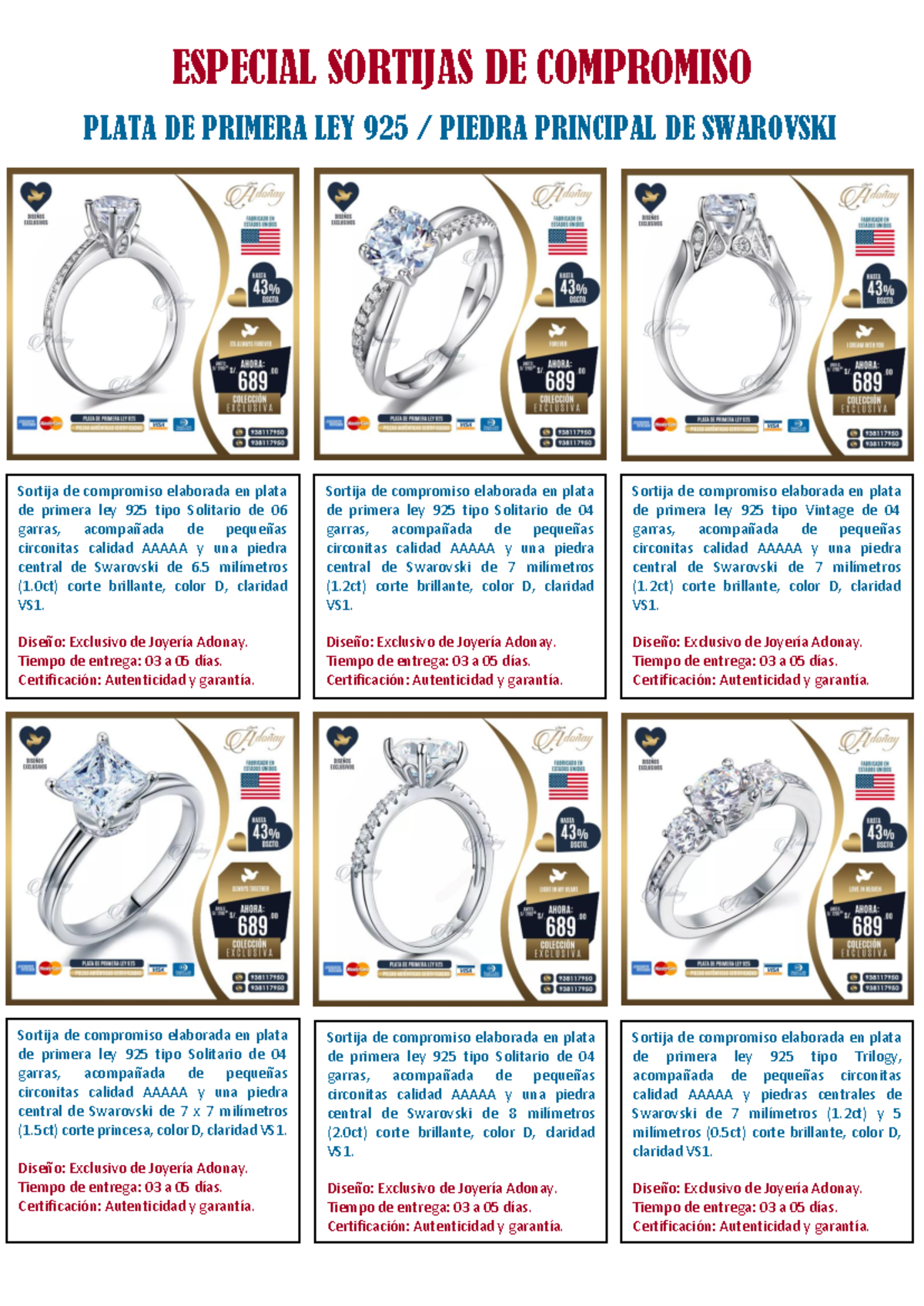 Catálogo - Sortijas 2023 - Sortija de compromiso elaborada en plata de ...
