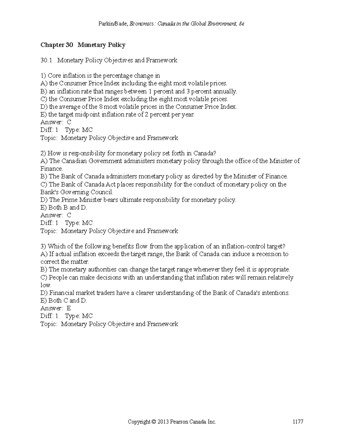 Parkin 8e TIF ch30 - lmlml - Chapter 30 Monetary Policy 30 Monetary ...