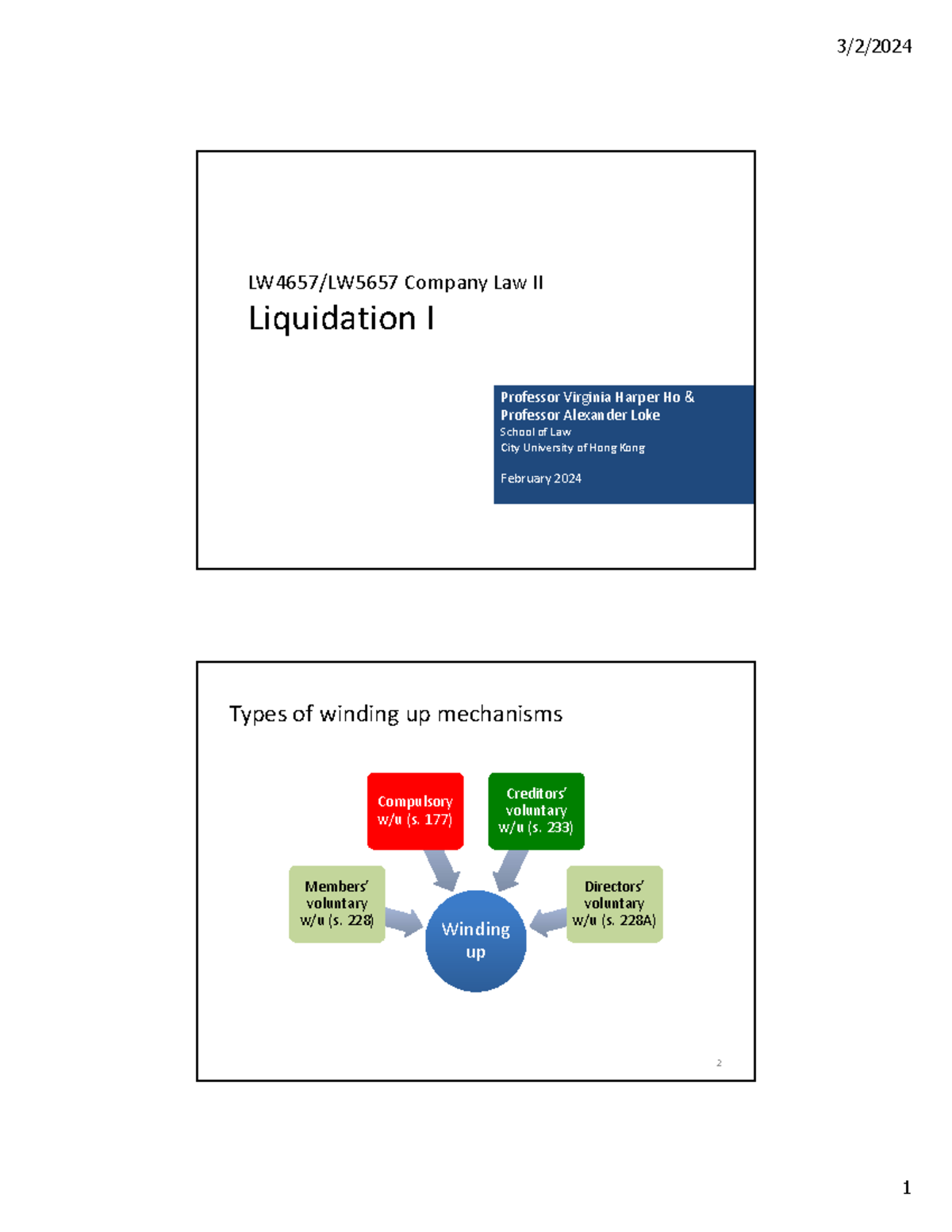 5 Liquidation SL1-2024 - LW4657/LW5657 Company Law II Liquidation I ...