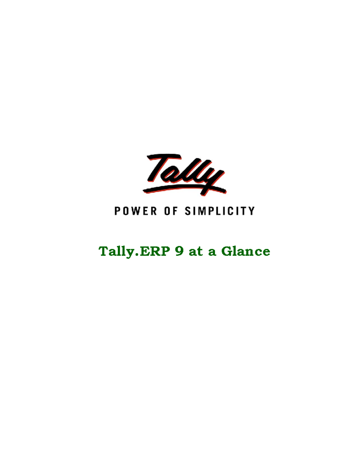 Tally.ERP 9 at a Glance.book - Tally Solutions ( PDFDrive ) - Tally 9 ...