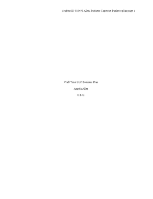 QGT1 Business Management Capstone Business Plan-Passing Paper, No ...