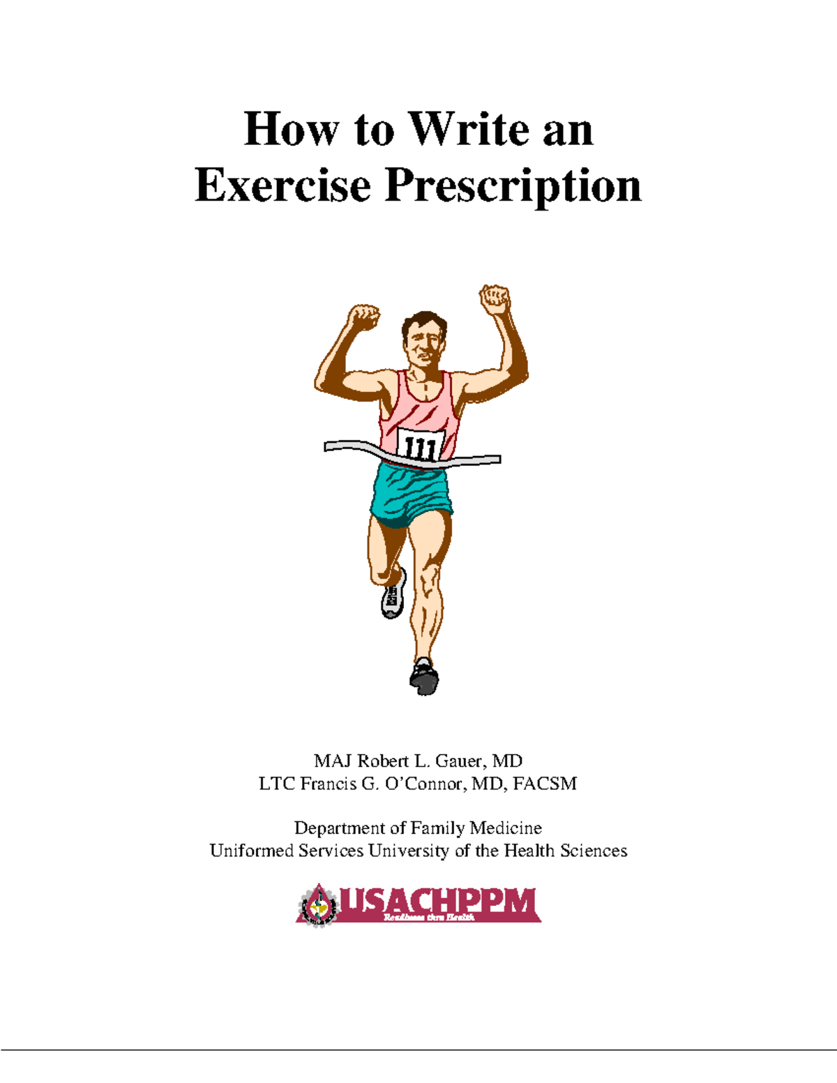 Chppm How To Write And Exercise Prescription - How to Write an Exercise ...