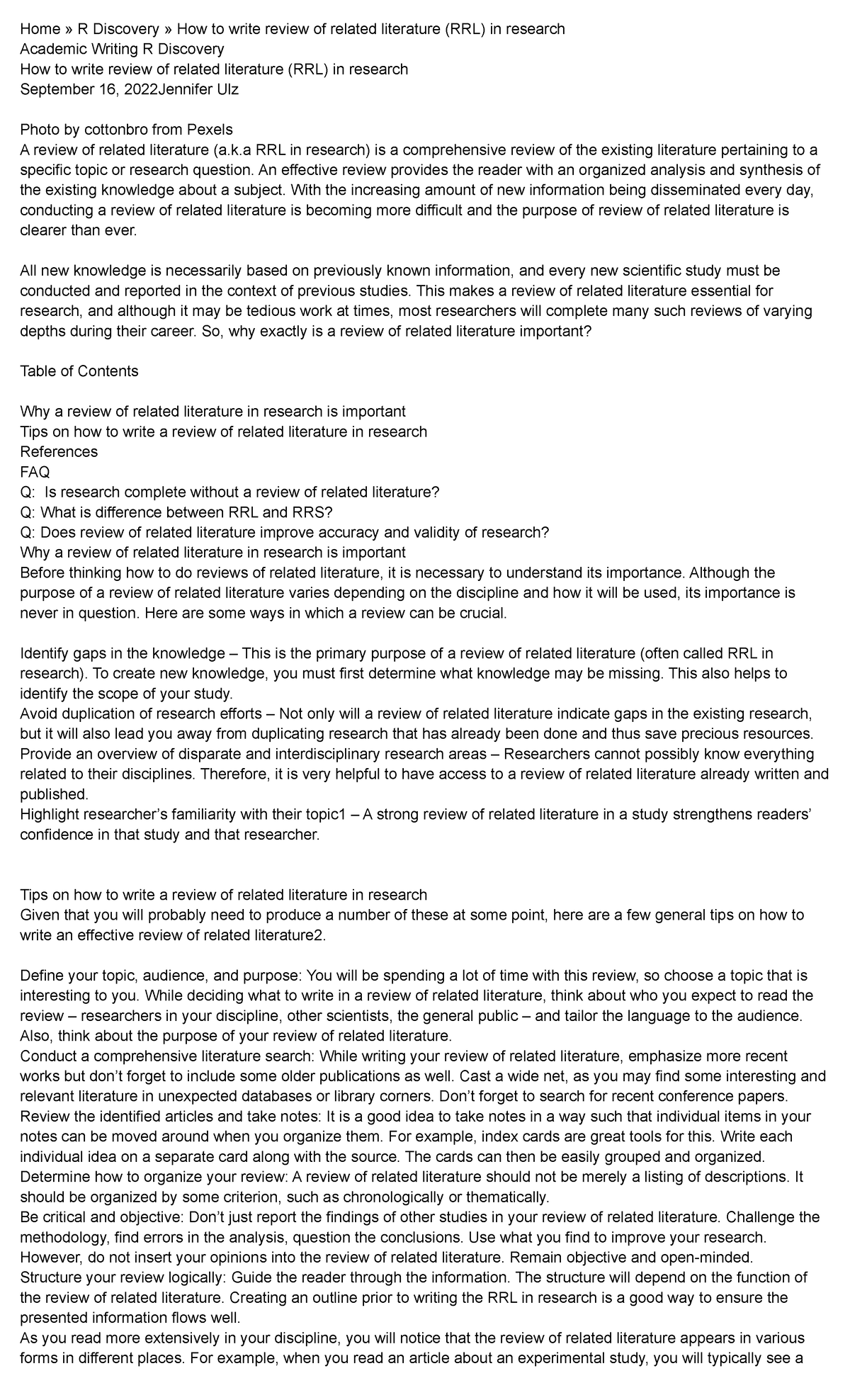 Aaaaaaaaaa - None - Home » R Discovery » How to write review of related ...