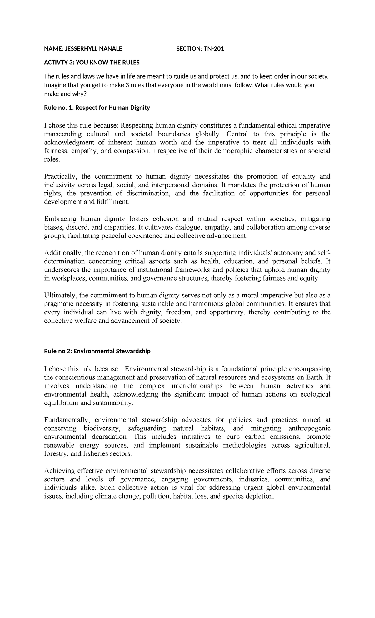 DTI-activities (Jesserhyll) - NAME: JESSERHYLL NANALE SECTION: TN ...