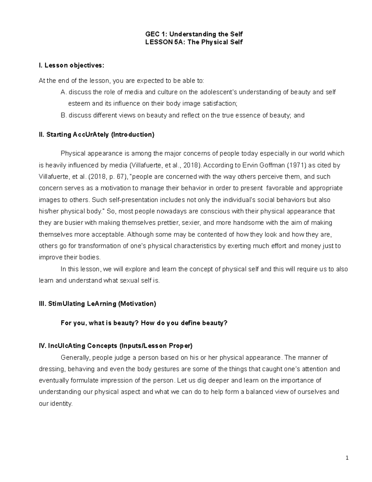 GEC-1- Lesson-5 (1) - Copy - Understanding Society, Culture and ...