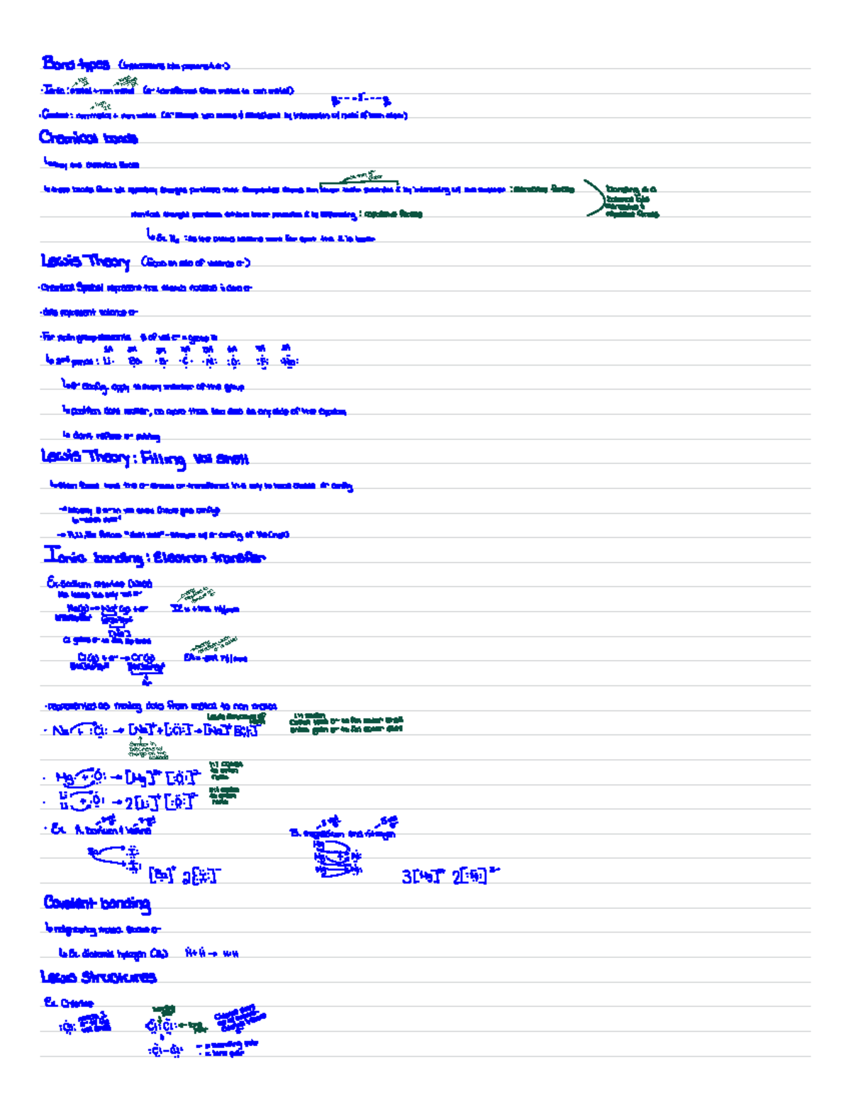 Chapter 9 Notes - these are from class - ####### Bond types ...