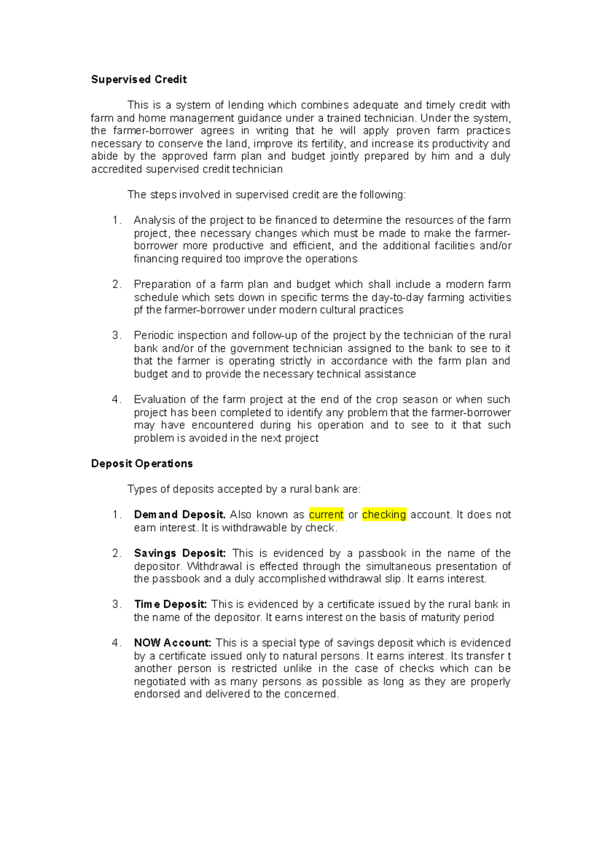 Supervised-Credit - Supervised Credit This is a system of lending which ...