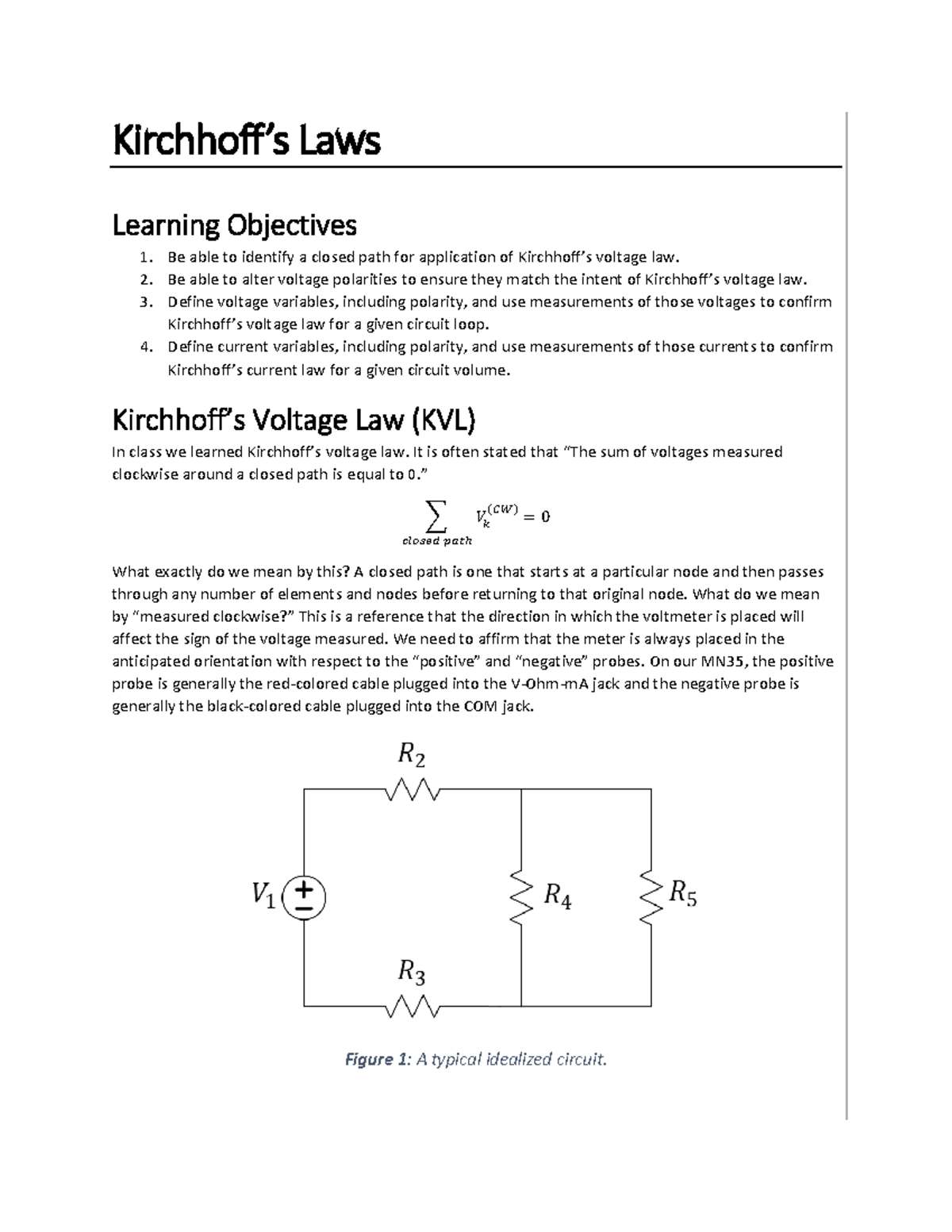 Kirchhoff laws - Comprehensive notes for a good reader - Kirchhoff’s ...
