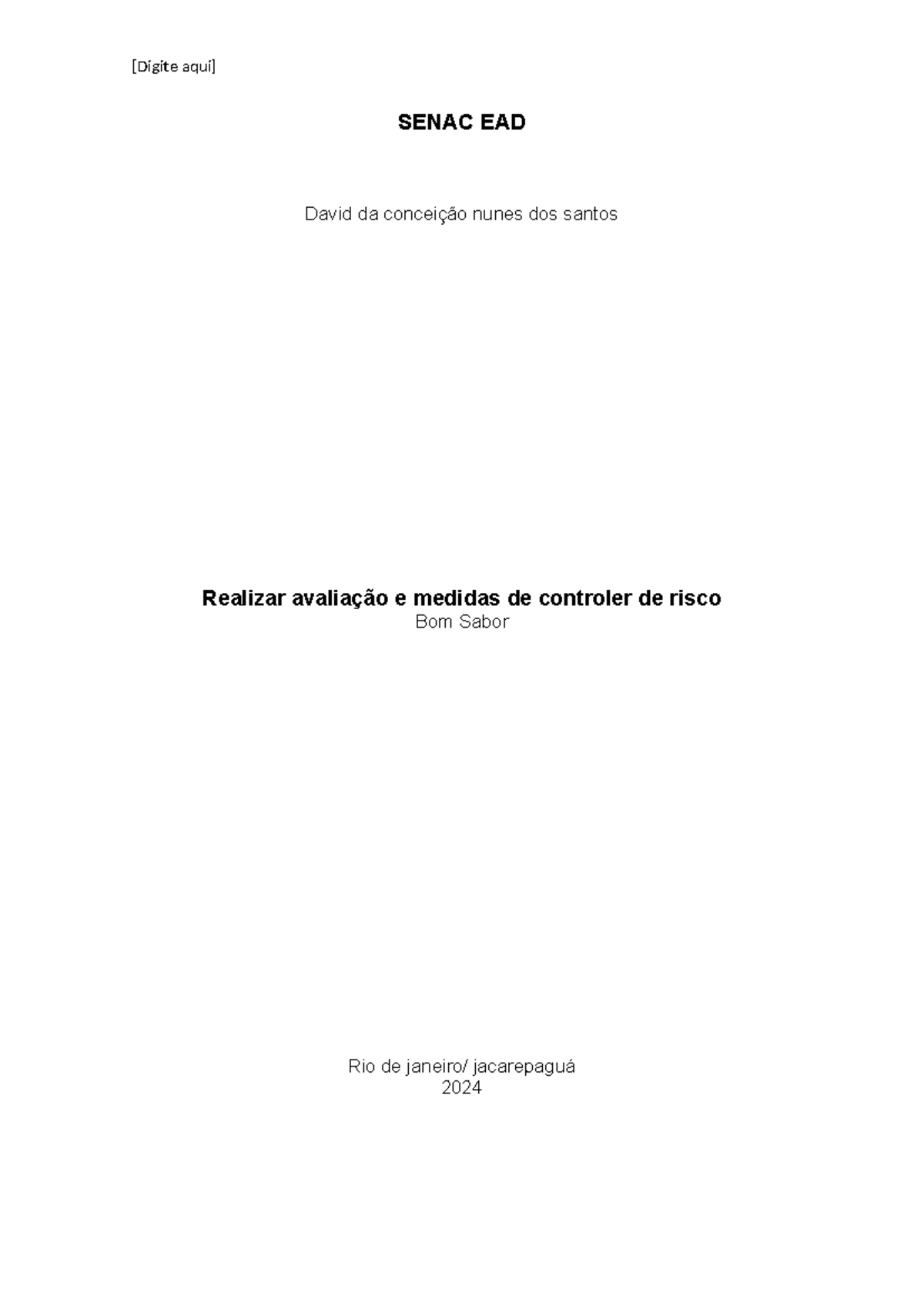 Atividade 2 david - Segurança do Trabalho - Editar - [Digite aqui ...