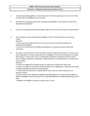 FSA -Tutorial 10 - Dupont analysis - FSA tutorial 10 1 financial ...
