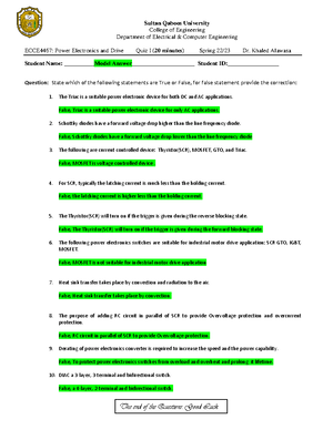 Quiz1 unit1 sec 10 sol - quiz 1 - Sultan Qaboos University College of ...