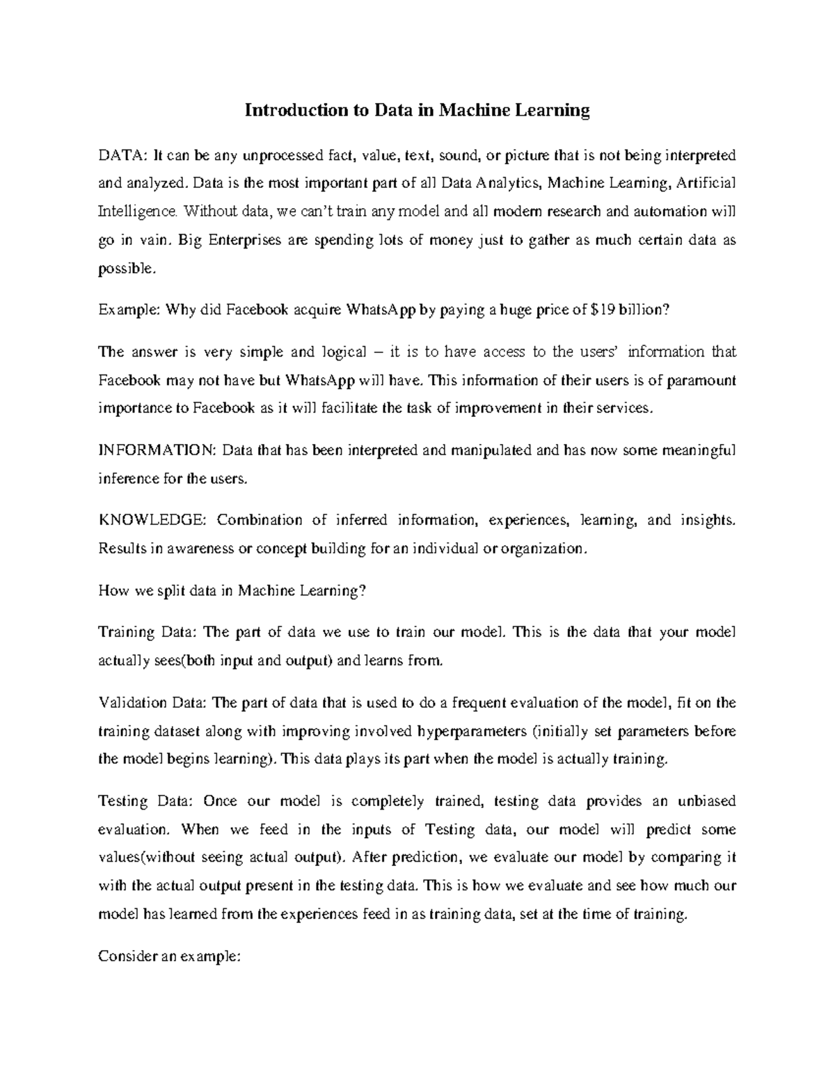 Introduction to Data in Machine Learning - Data is the most important ...