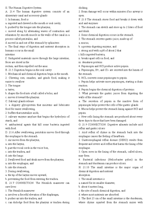 Blood - answer key for review sheet - NAME ...
