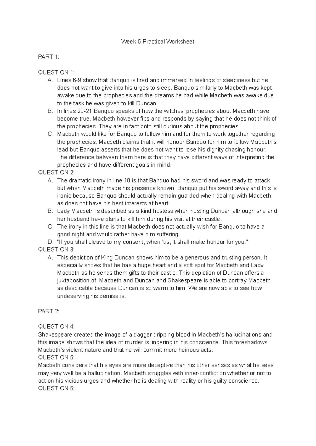 Week 5 Practical Worksheet - Week 5 Practical Worksheet PART 1 ...