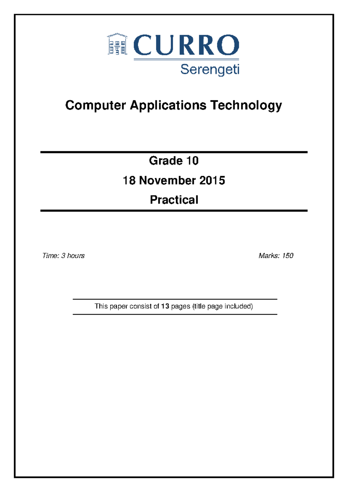 Cat gr10 practical nov2015 exam - Computer Applications Technology ...