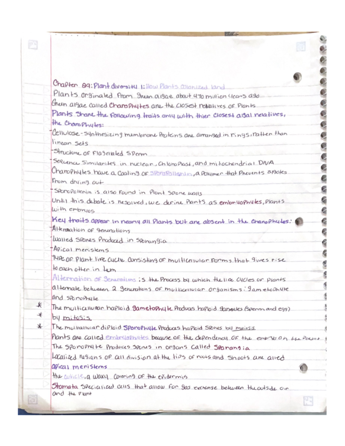 Chapter 29 Plant Diversity - BIO-112 - Studocu