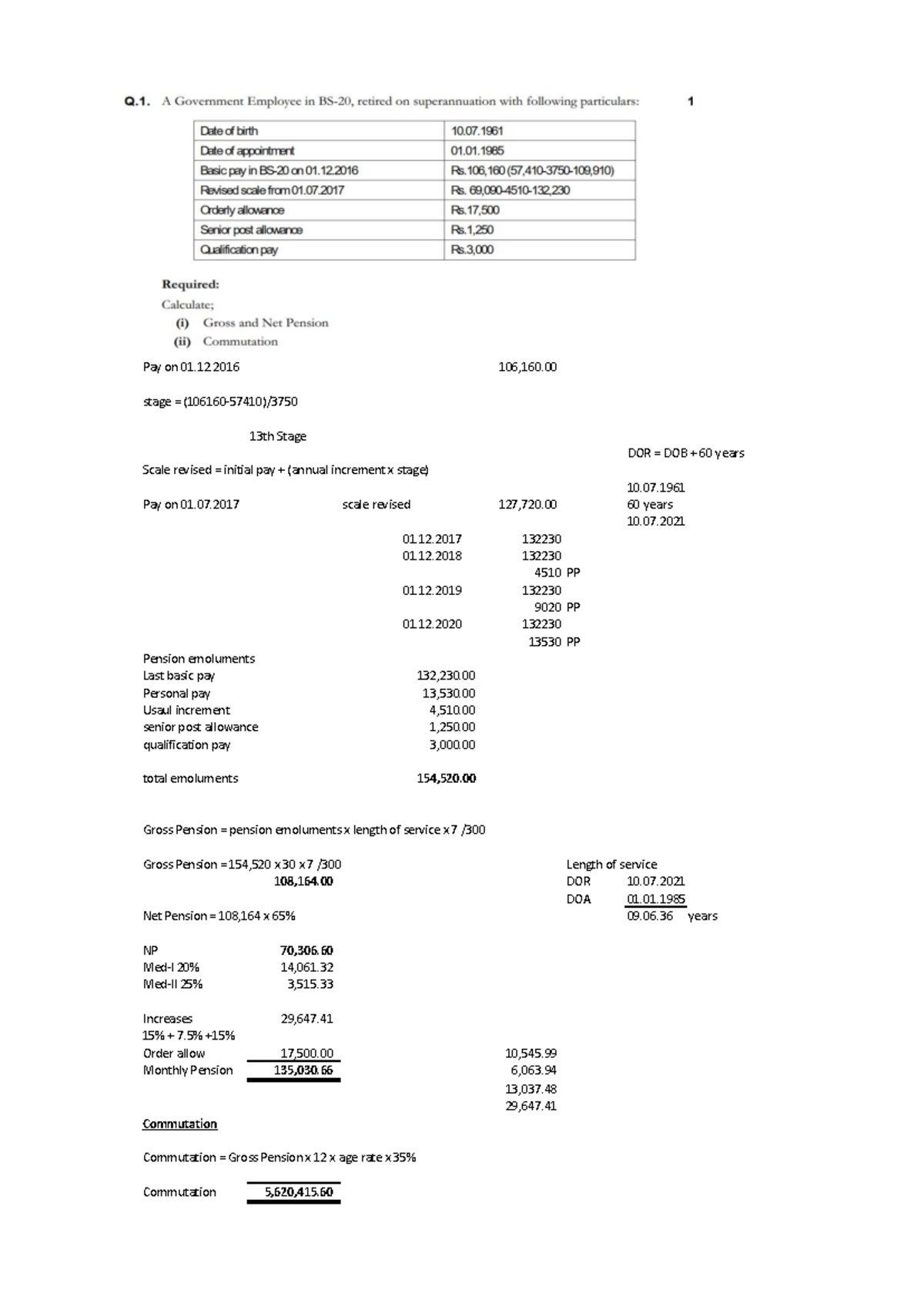 Winter 2021 - Solve exam paper - Pay on 01.12 106,160. stage = (106160 ...