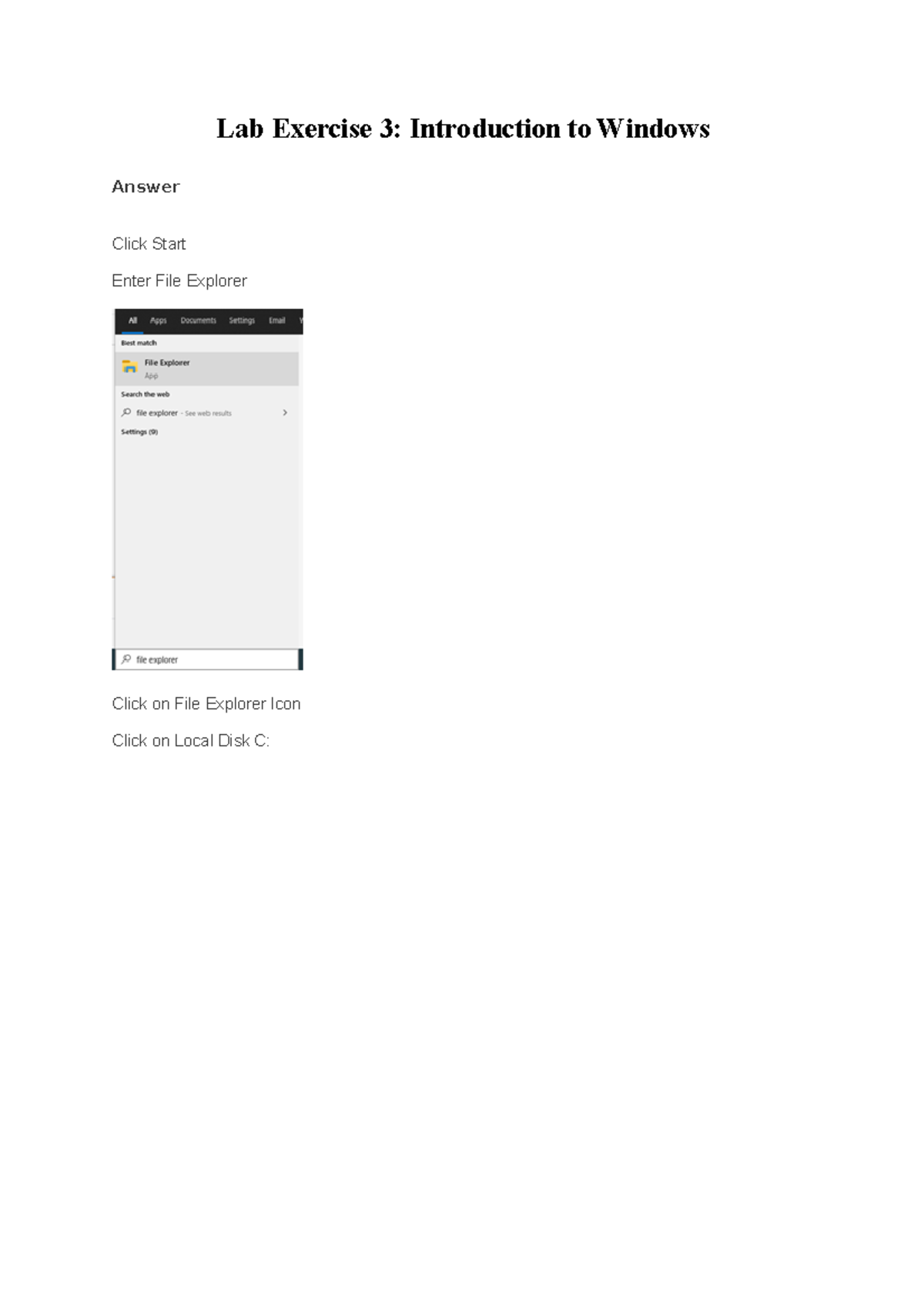 Lab Exercise 3 - can see - Lab Exercise 3: Introduction to Windows ...