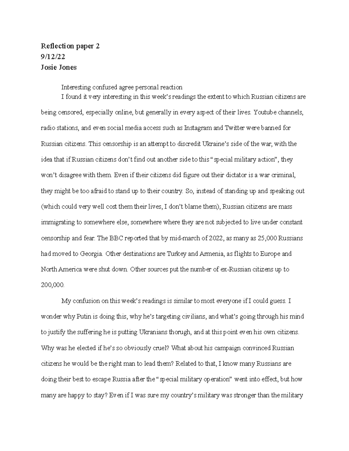 Reflection paper 2 - Youtube channels, radio stations, and even social ...