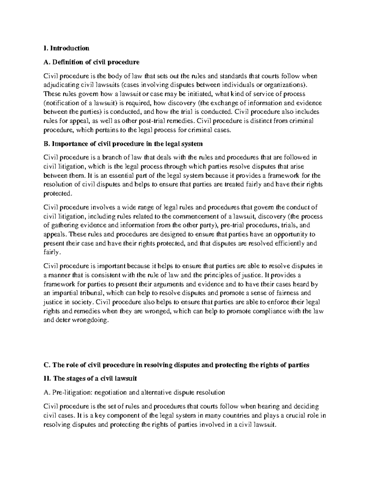 Civil Procedure Notes I Introduction A Definition Of Civil civil-procedure-notes-i-introduction-a-definition-of-civil
