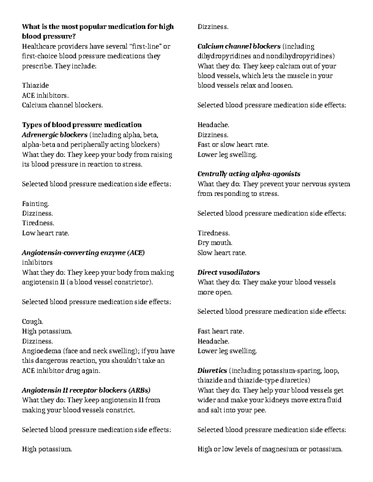 Antihypertensive Drugs - What is the most popular medication for high ...