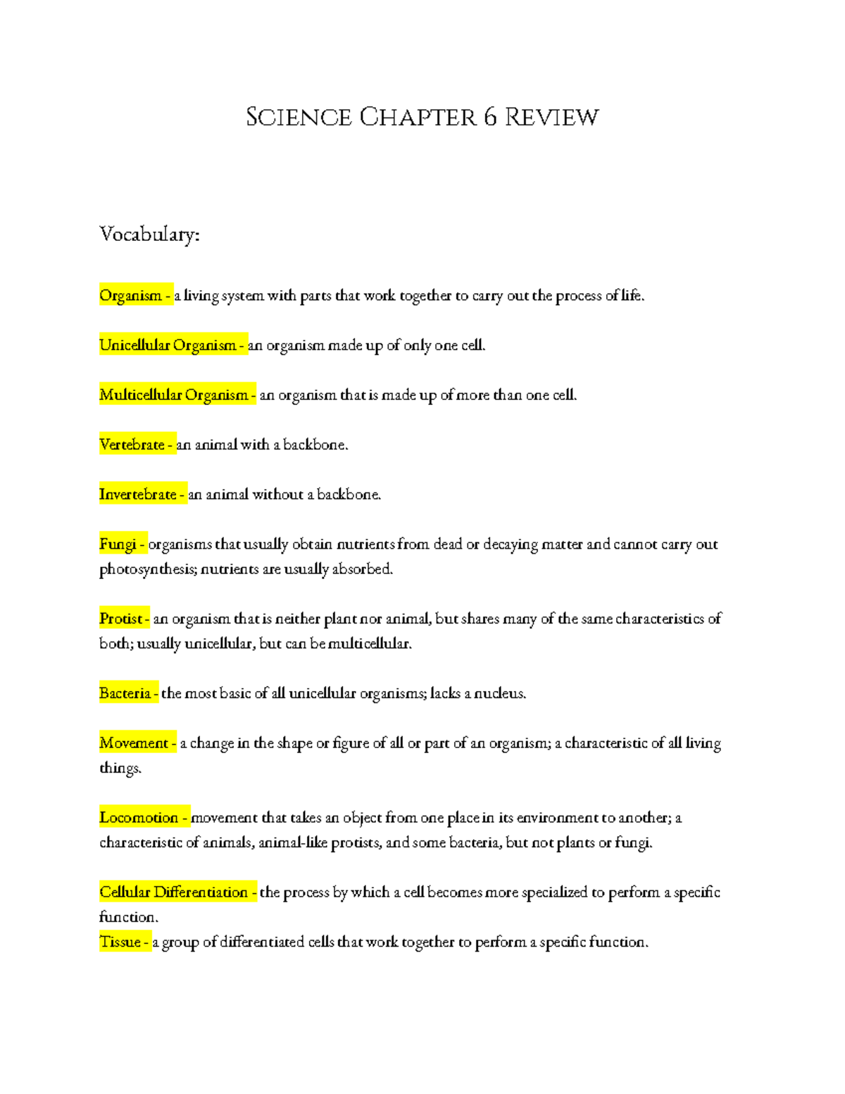 Nelson Science Textbook Chapter 6 Review - Science Chapter 6 Review ...