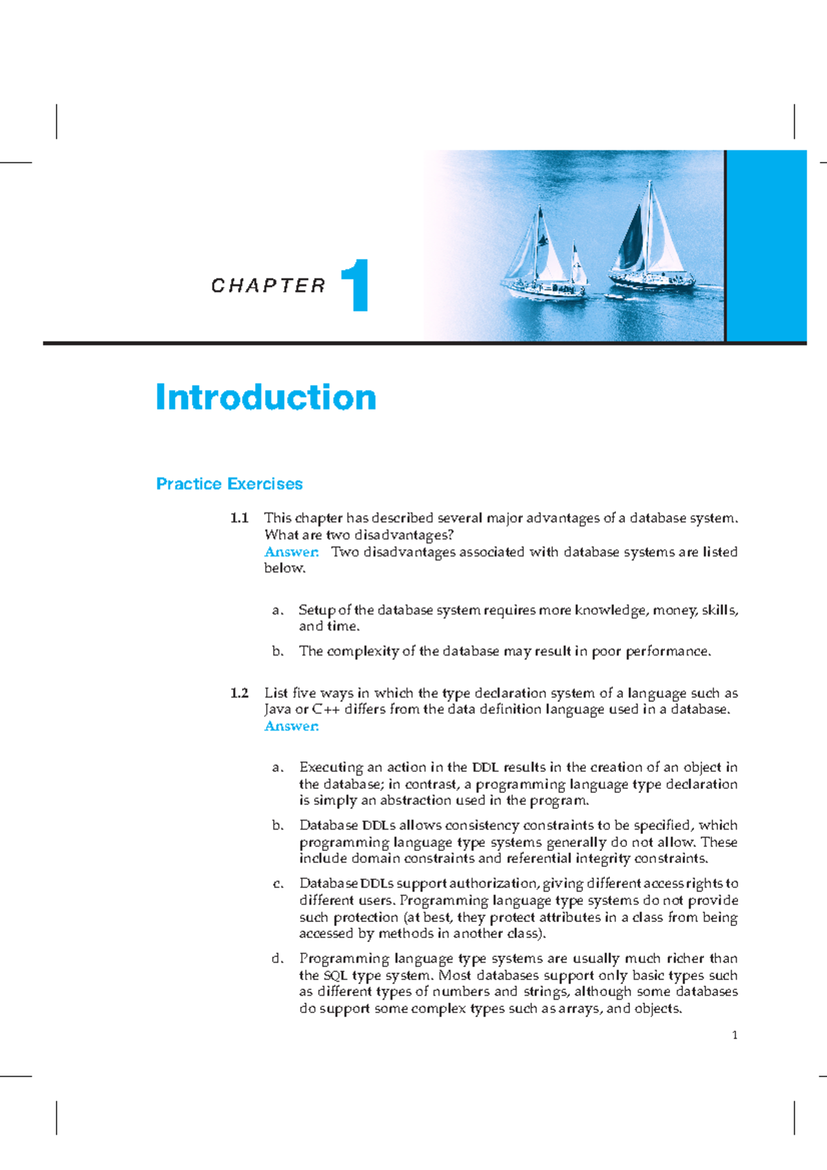 solution for database - C H A P T E R 1 Introduction Practice Exercises ...