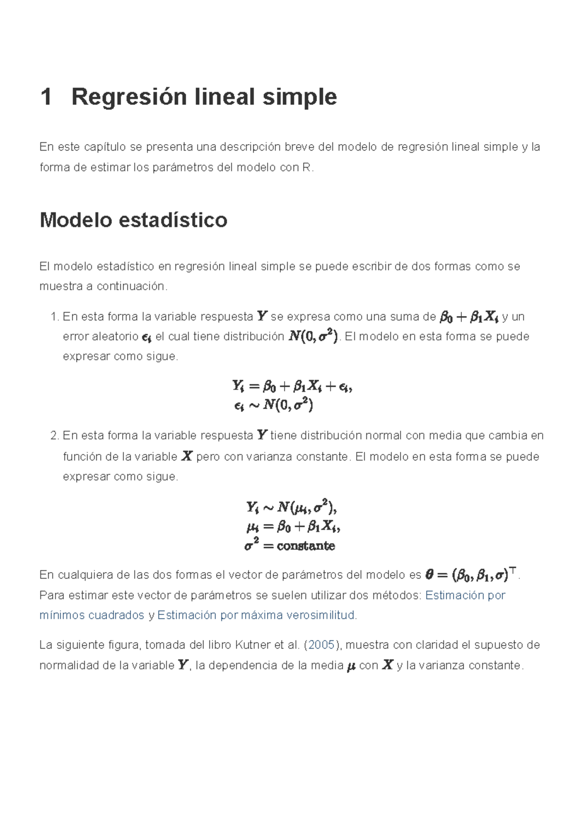 1 Regresión lineal simple Modelos de Regresión con R - 1 Regresión lineal simple En este ...