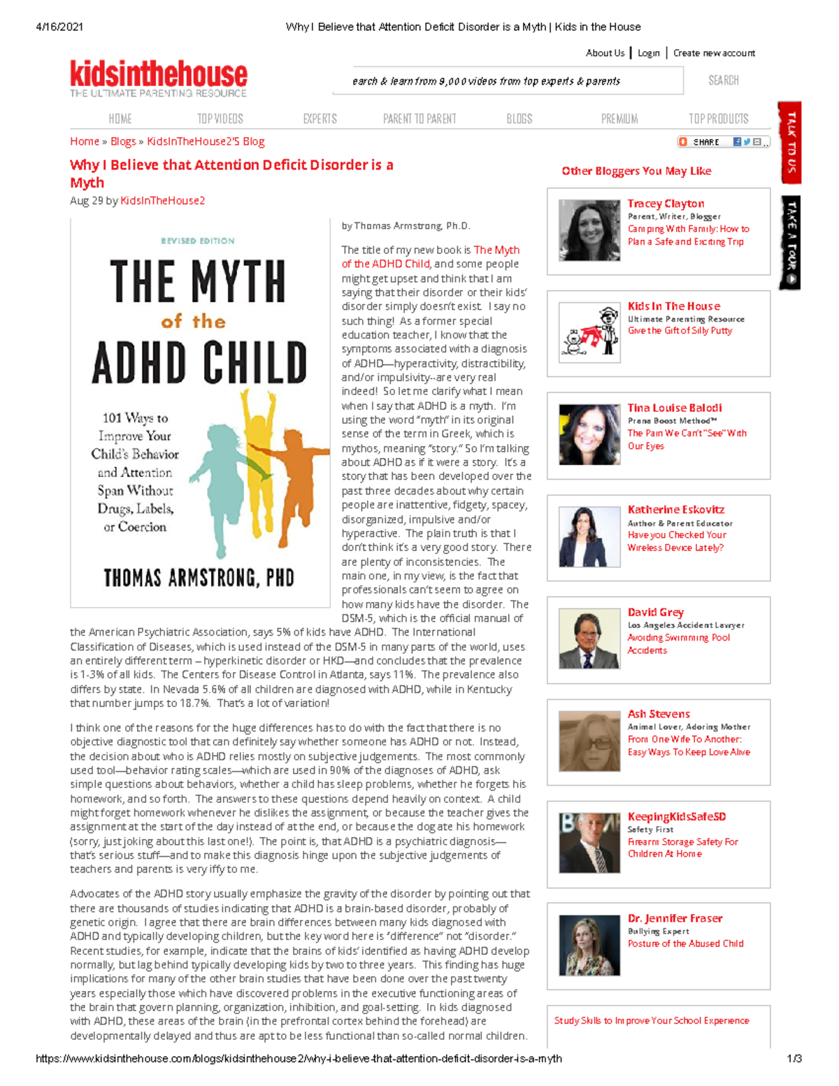 ADHD (NO) - asdgldjkshaSDJKLHds - 4/16/2021 Why I Believe that ...