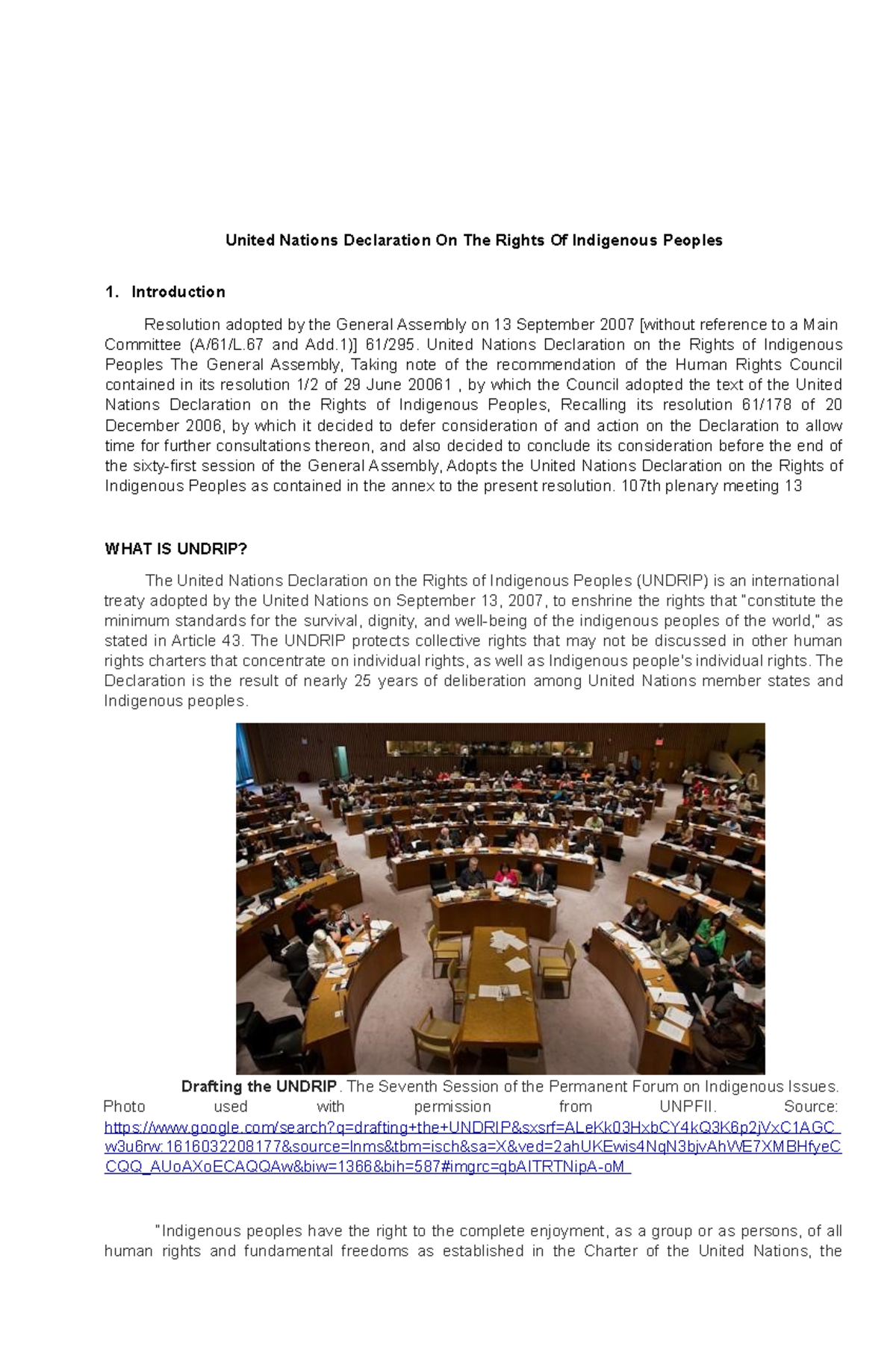 United Nations Declaration On The Rights Of Indigenous Peoples - United ...