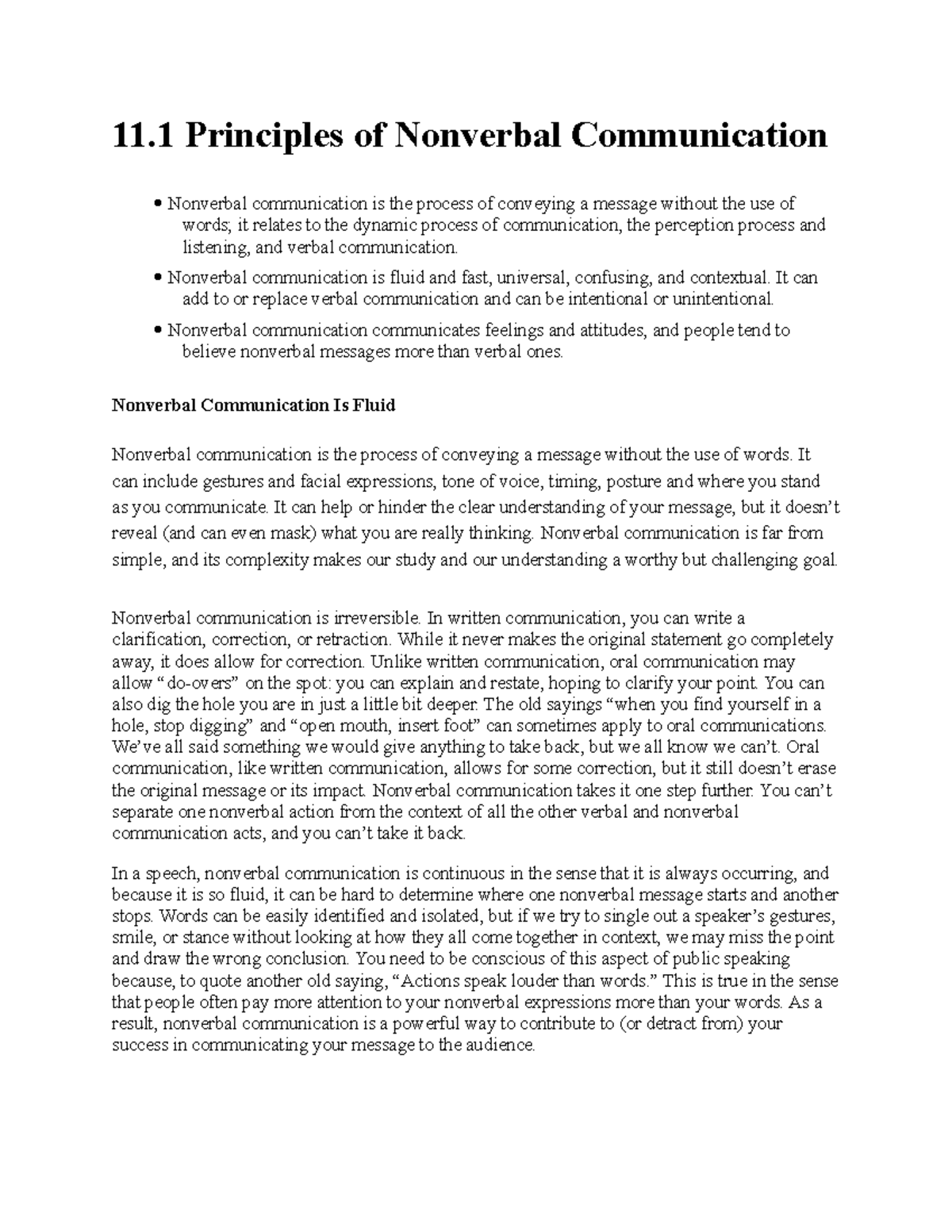 Ssgg - sssss - 11 Principles of Nonverbal Communication Nonverbal ...