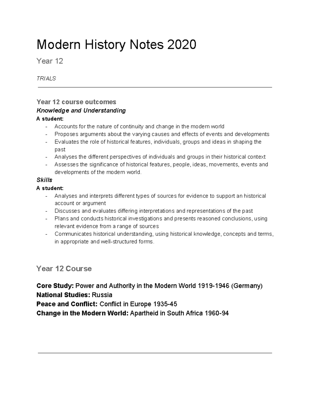 Entire Syllabus Notes on Power, Russia, Europe & More - Modern History ...
