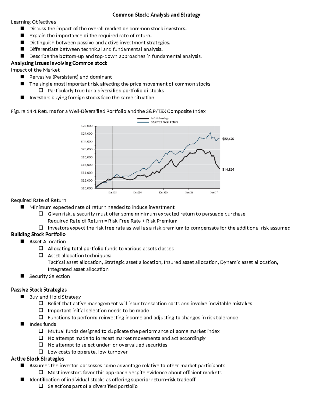 Common Stock Analysis and Strategies - Common Stock: Analysis and ...