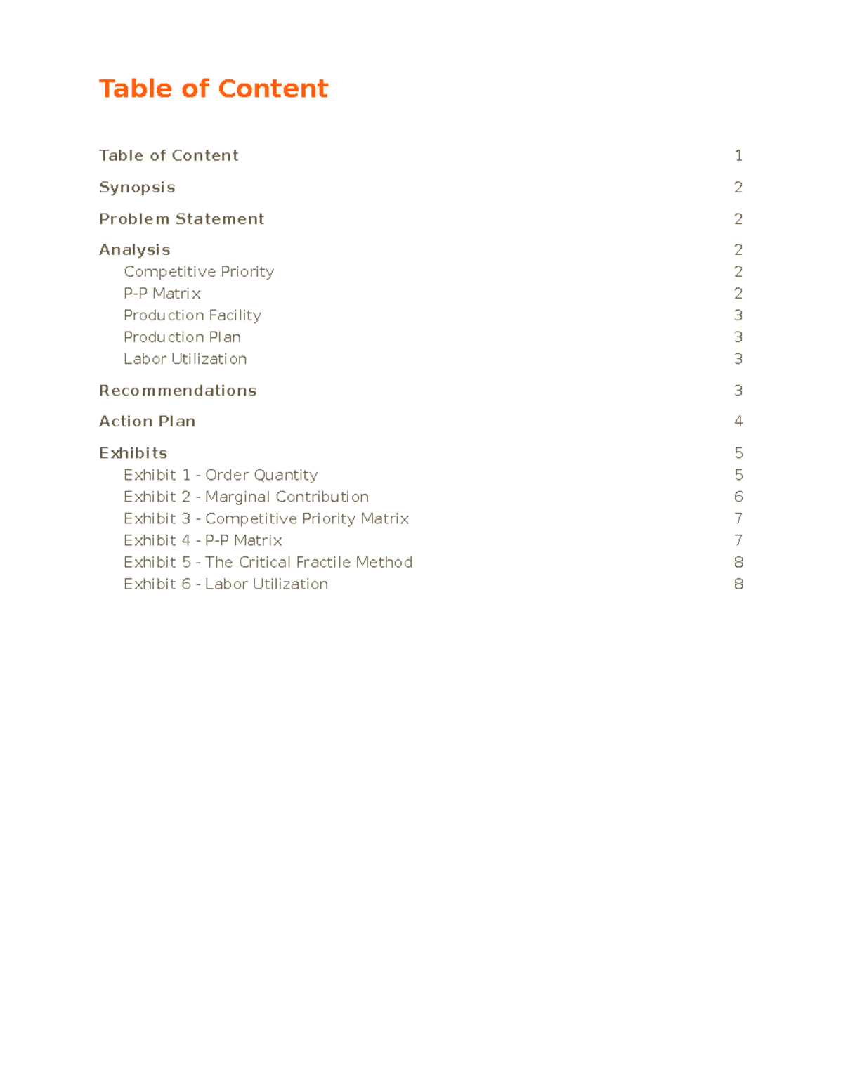 Sports Obermeyer WAC - It's a case a analysis - Table of Content Table ...