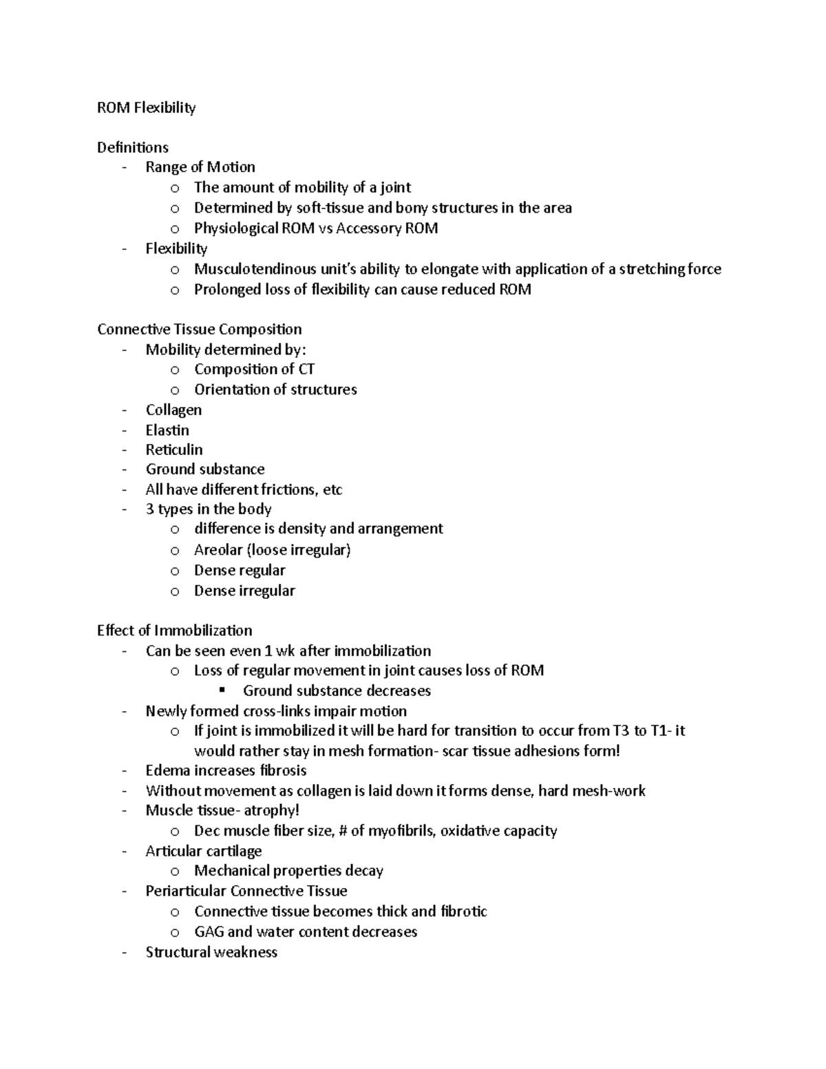 ROM Flexibility - Lecture notes 4 - ROM Flexibility Definitions - Range ...